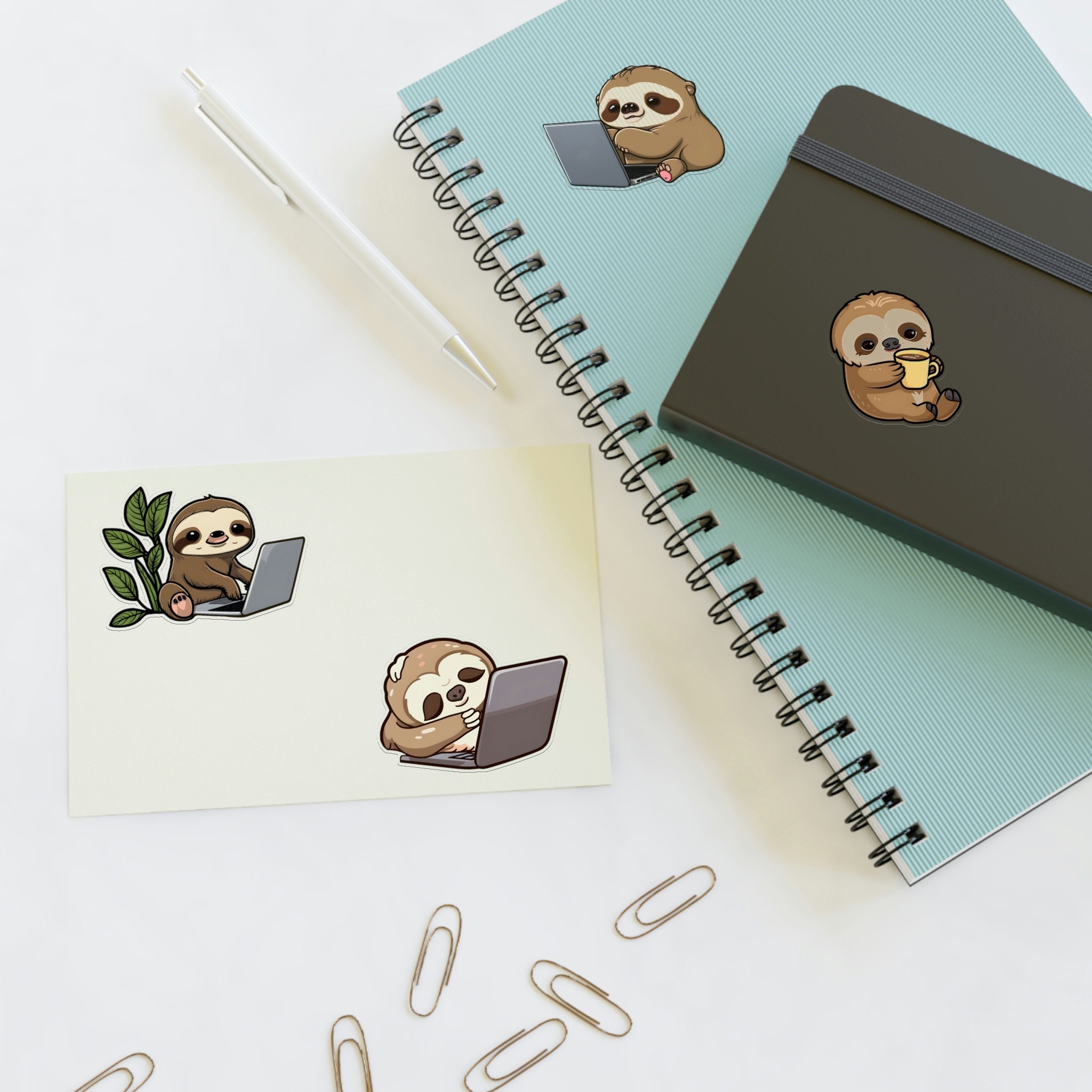 Sloths Sticker Pack Vinyl Sticker Cute Sloth Stickers Sloth - Etsy