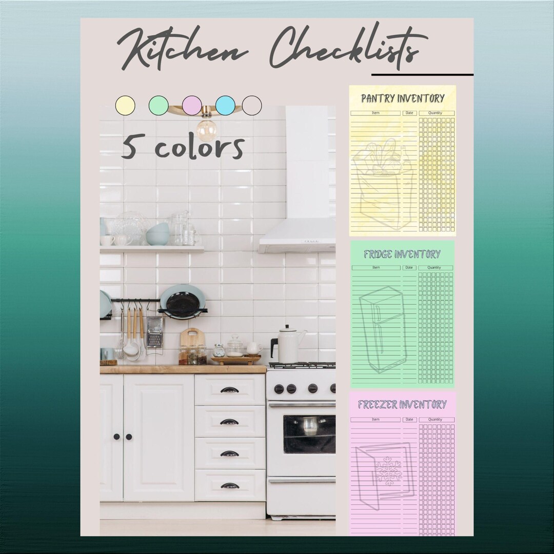 Ultimate Kitchen Organization Checklists - Printable Pantry, Fridge ...