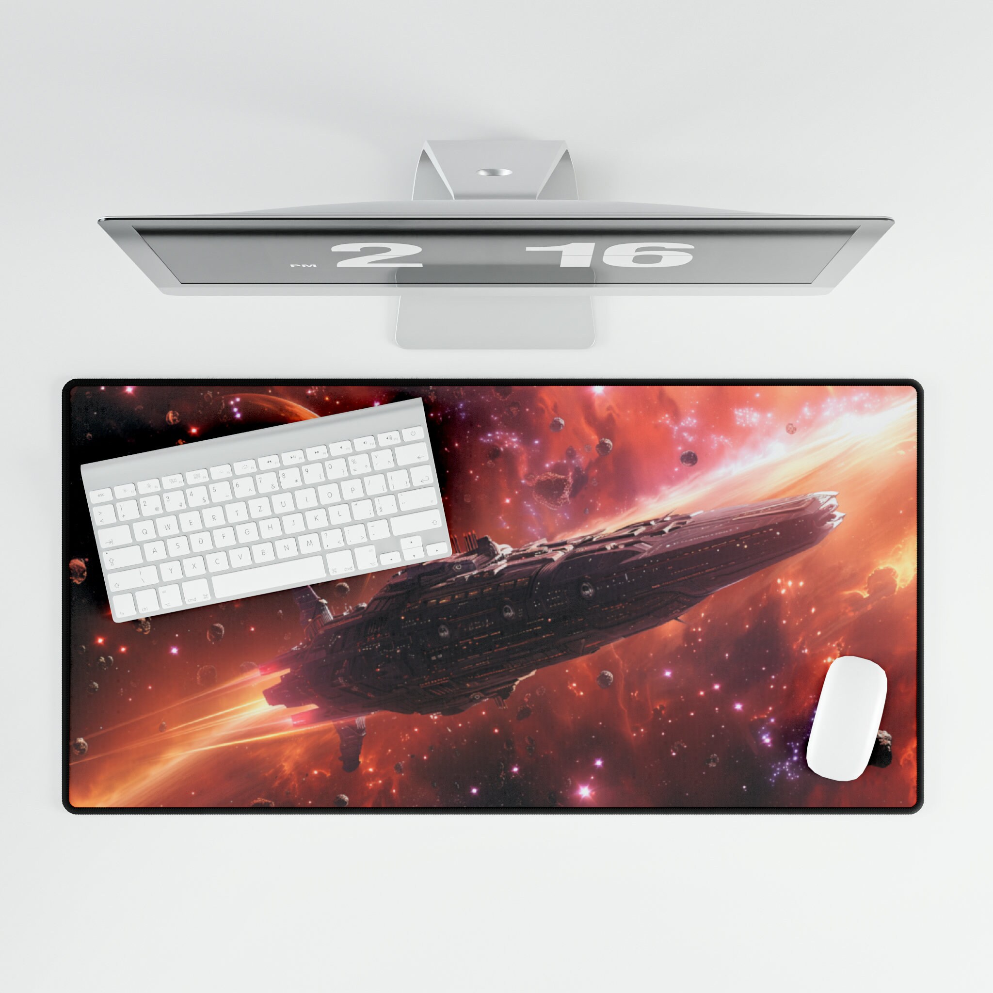 Space Themed Mousepad XL Deskmat Ideal for Gamers Large Mousepad for ...