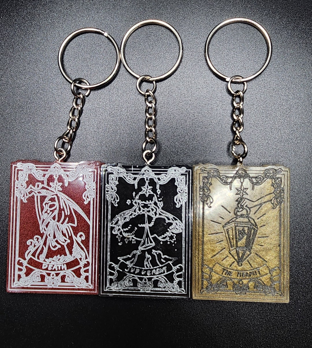 Resin Tarot Card Keychains - Customizeable - Etsy