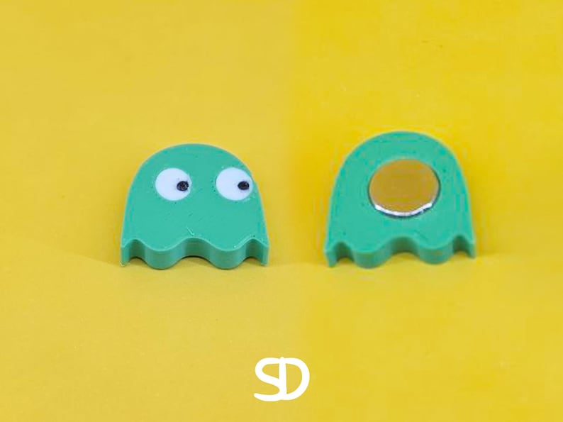 Pac-man & Ghost Magnets - 3D Printed - Retro Gaming Fridge Magnets ...