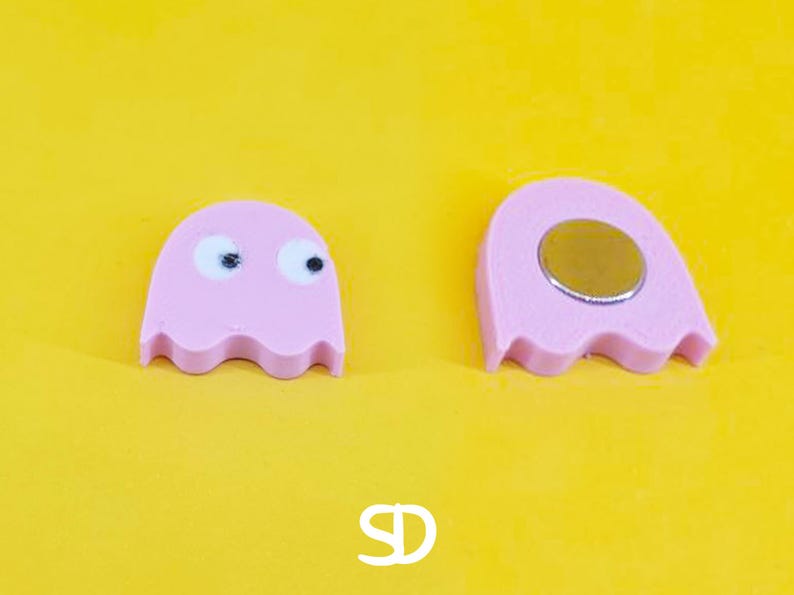Pac-man & Ghost Magnets - 3D Printed - Retro Gaming Fridge Magnets ...