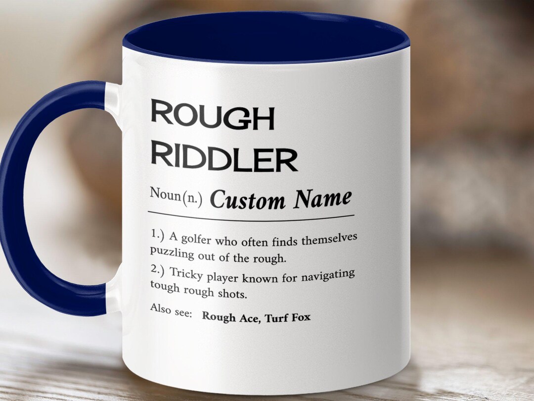 Rough Riddler Personalized Mug, Custom Name Golfer Gift, Funny Golf ...