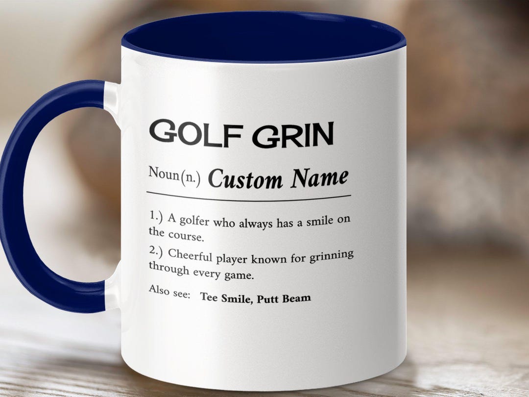 Personalized Golf Grin Definition Mug: Custom Name Coffee Mug - Etsy