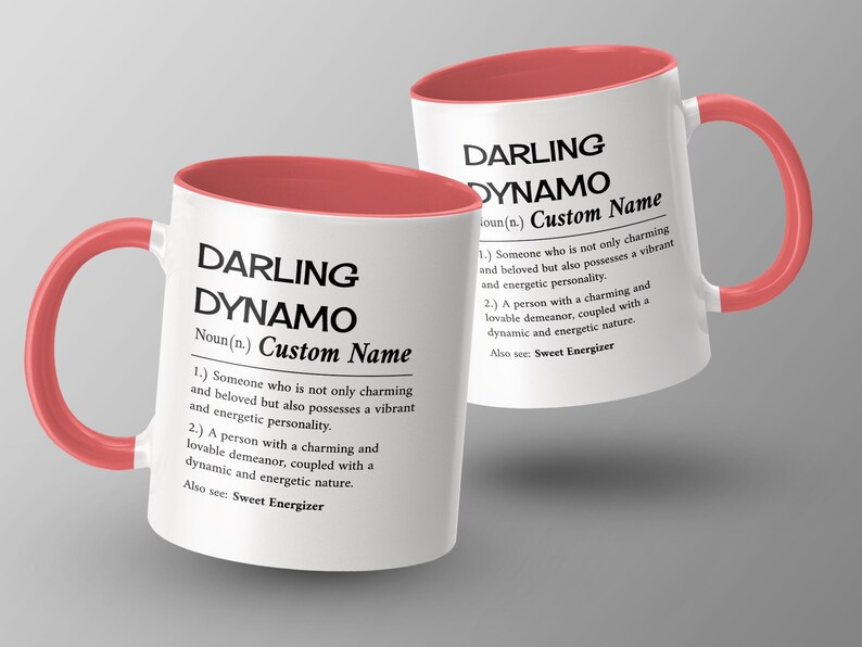 Personalized Darling Dynamo Mug, Custom Name Coffee Cup, Unique Gift ...