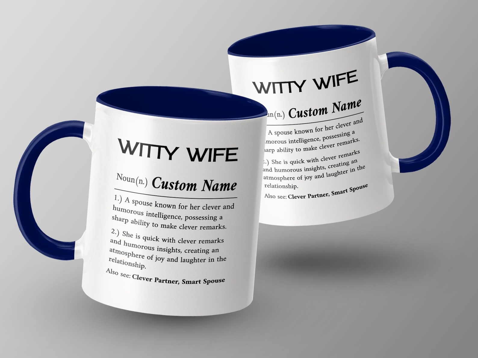 Custom Name Definition Mug, Witty Companion Coffee Cup, Unique Gift for Partner, Personalized ...