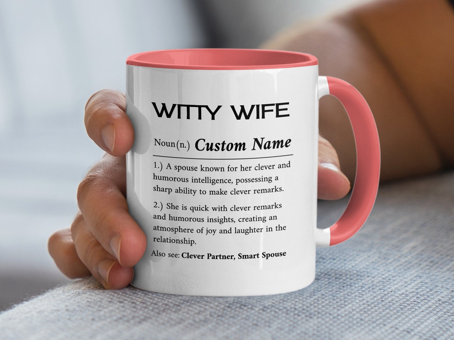 Custom Name Definition Mug, Witty Companion Coffee Cup, Unique Gift for ...