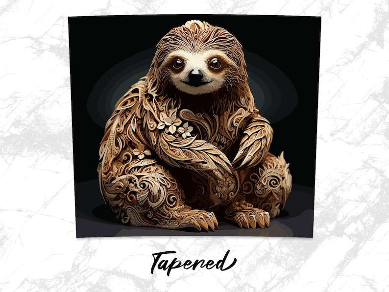 3d Sloth 20 Oz Skinny Tumbler Sublimation Design, Straight & Tapered ...