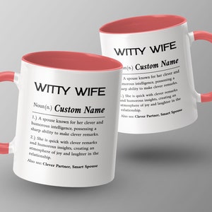 Custom Name Definition Mug, Witty Companion Coffee Cup, Unique Gift for ...