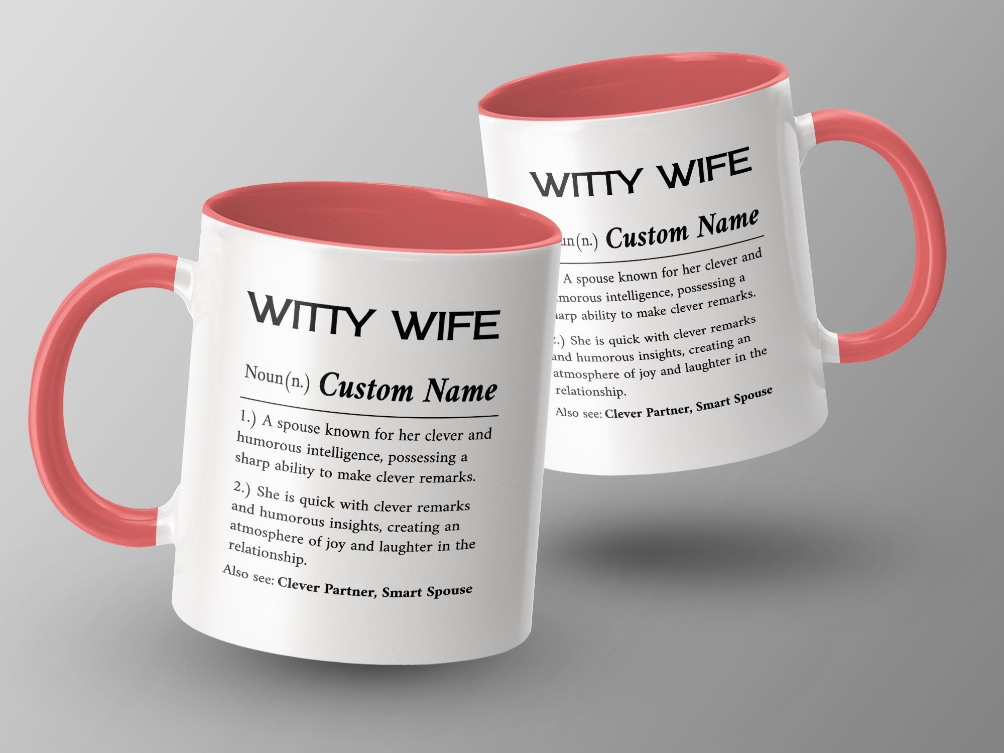Custom Name Definition Mug, Witty Companion Coffee Cup, Unique Gift for ...