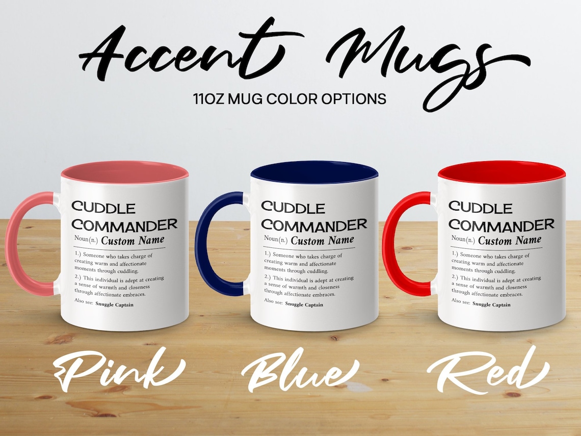 Cuddle Commander Mug, Custom Name Coffee Cup, Personalized Gift ...