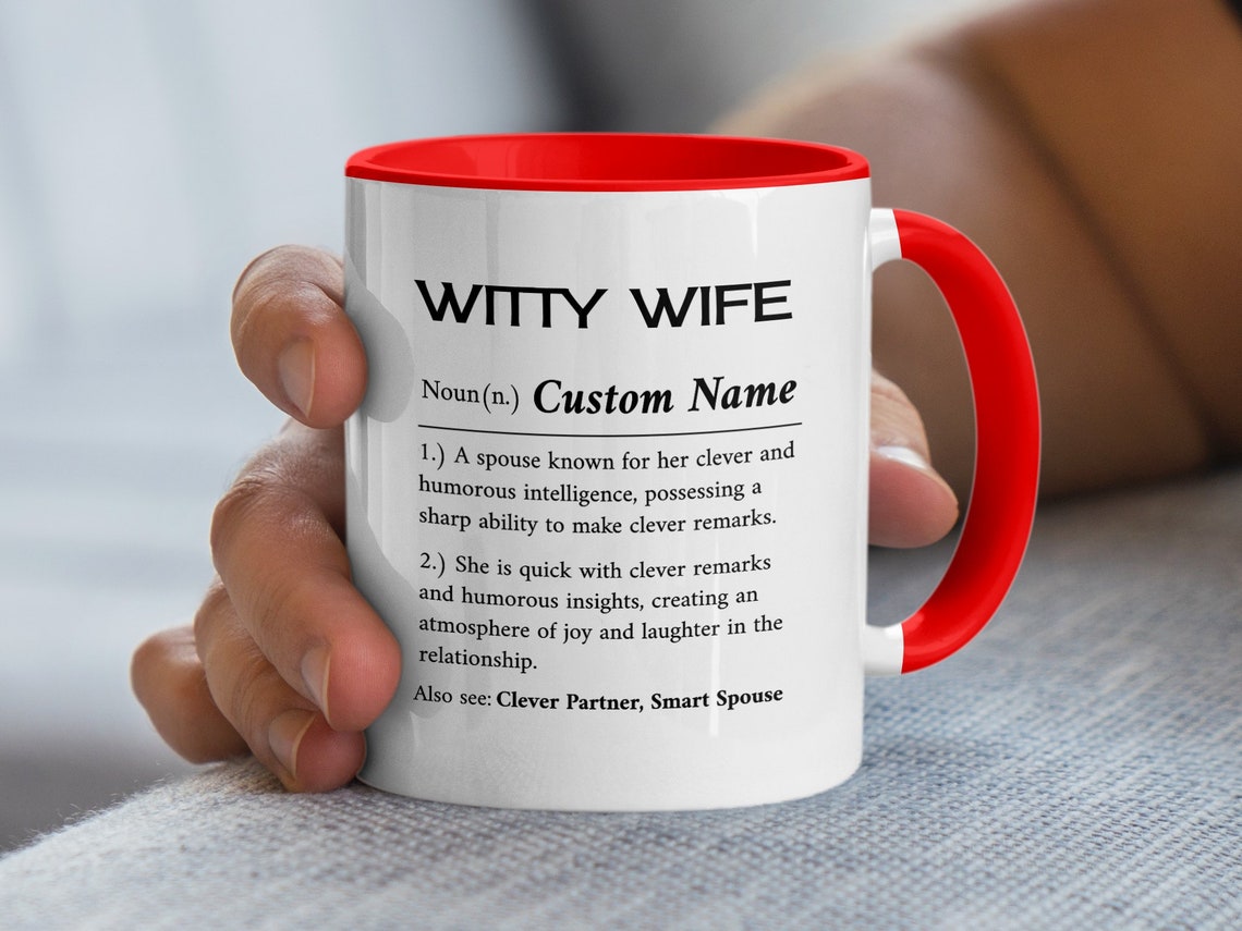 Custom Name Definition Mug, Witty Companion Coffee Cup, Unique Gift for Partner, Personalized ...
