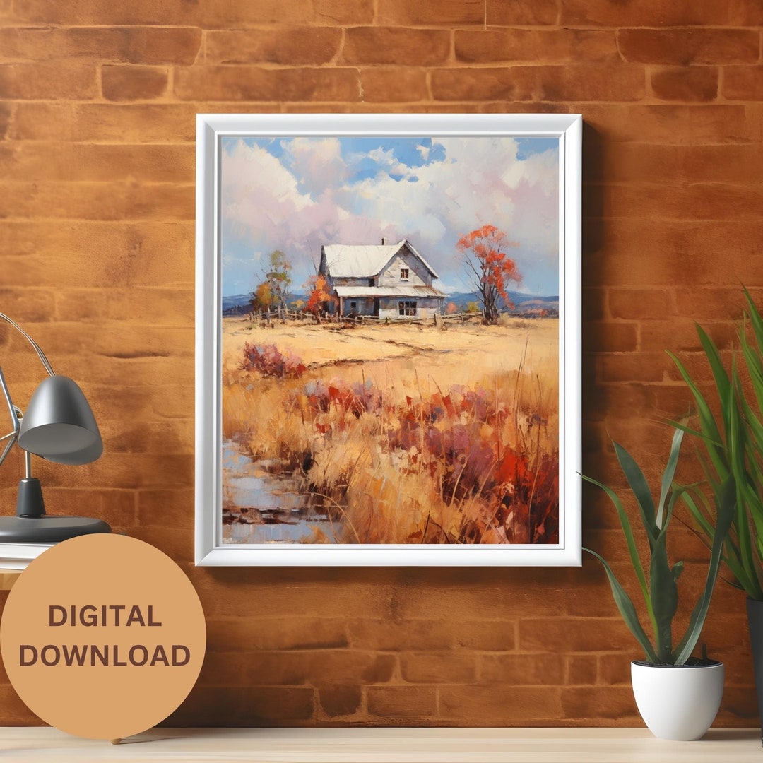 Farm House Country Art Country Vintage Wall Art Vintage - Etsy