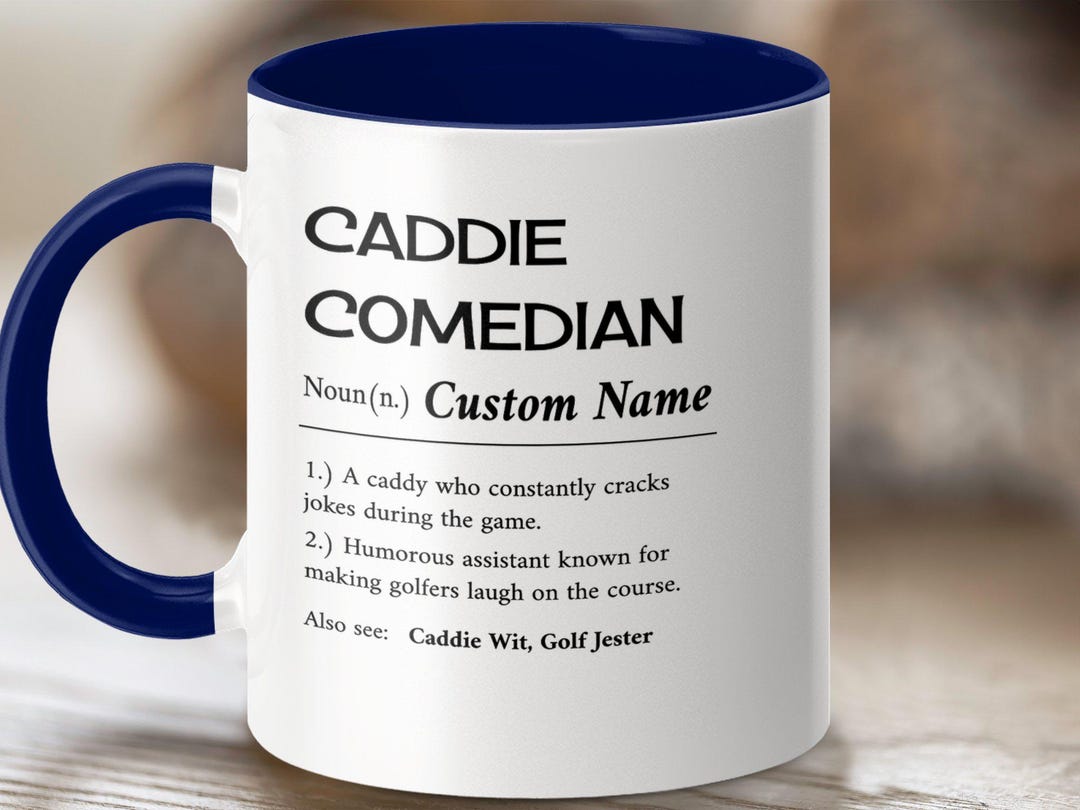 Funny Golf Mug: Caddie Comedian, Custom Name Gift - Etsy