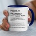 Personalized Post-it Picasso Mug, Creative Office Art Humor, Custom ...