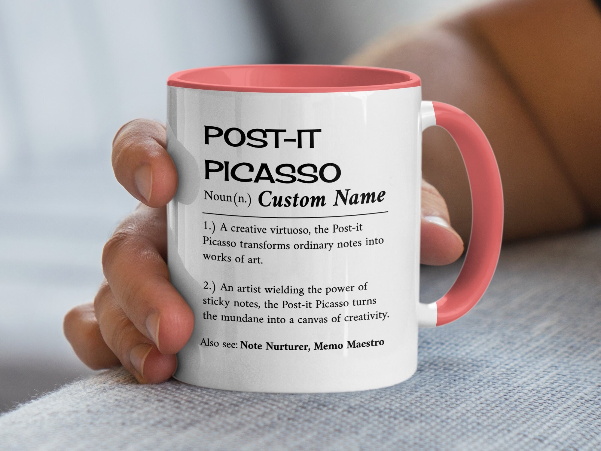 Personalized Post-it Picasso Mug, Creative Office Art Humor, Custom ...