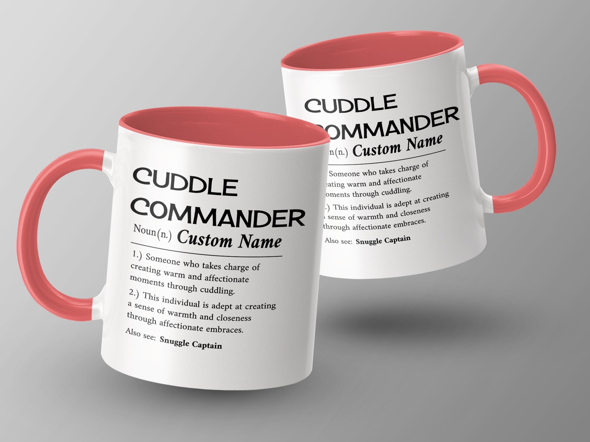 Cuddle Commander Mug, Custom Name Coffee Cup, Personalized Gift ...
