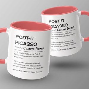 Personalized Post-it Picasso Mug: Creative Office Artist Gift - Etsy