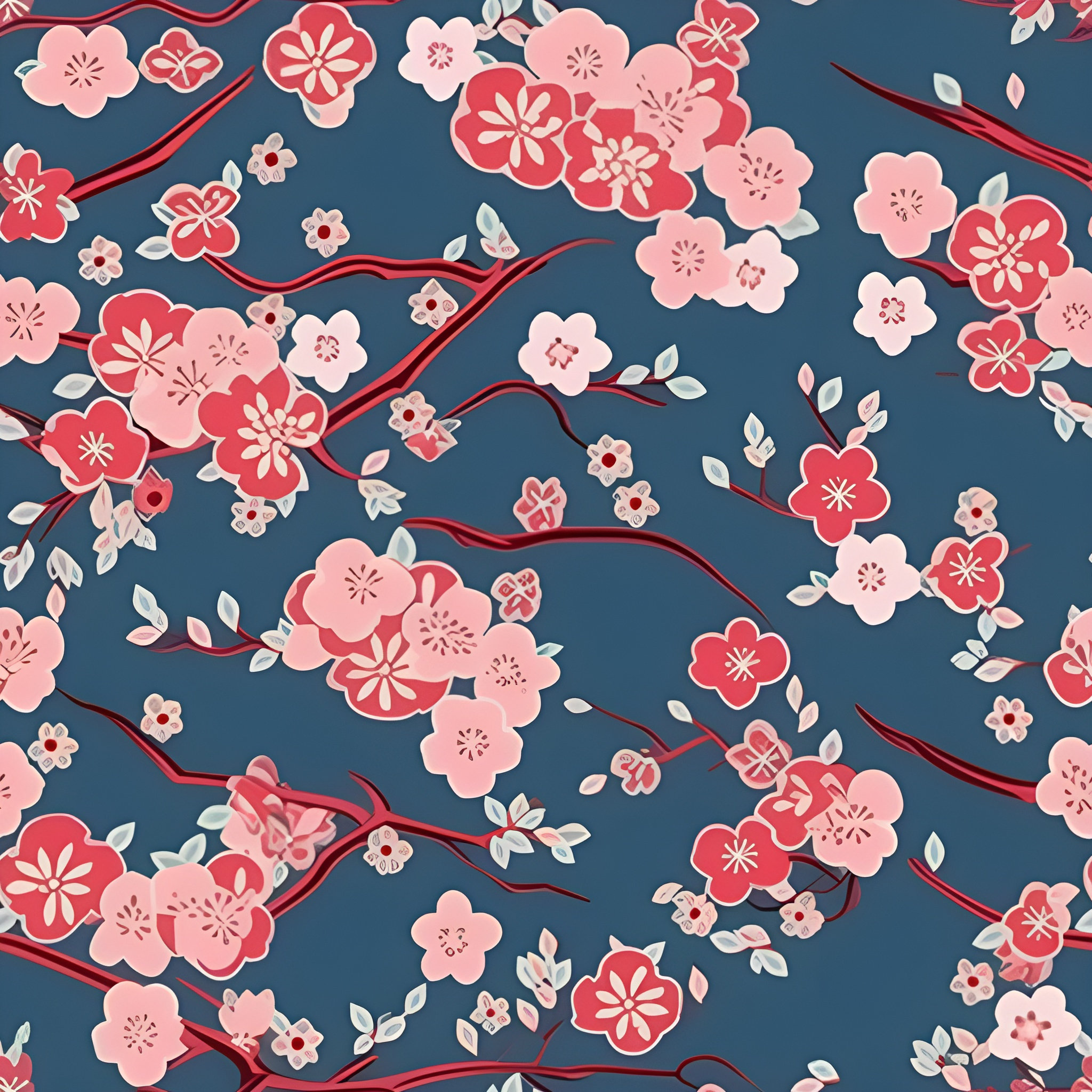 Japanese Inspired Floral Digital Paper - 3 Designs - Commercial Use - Etsy