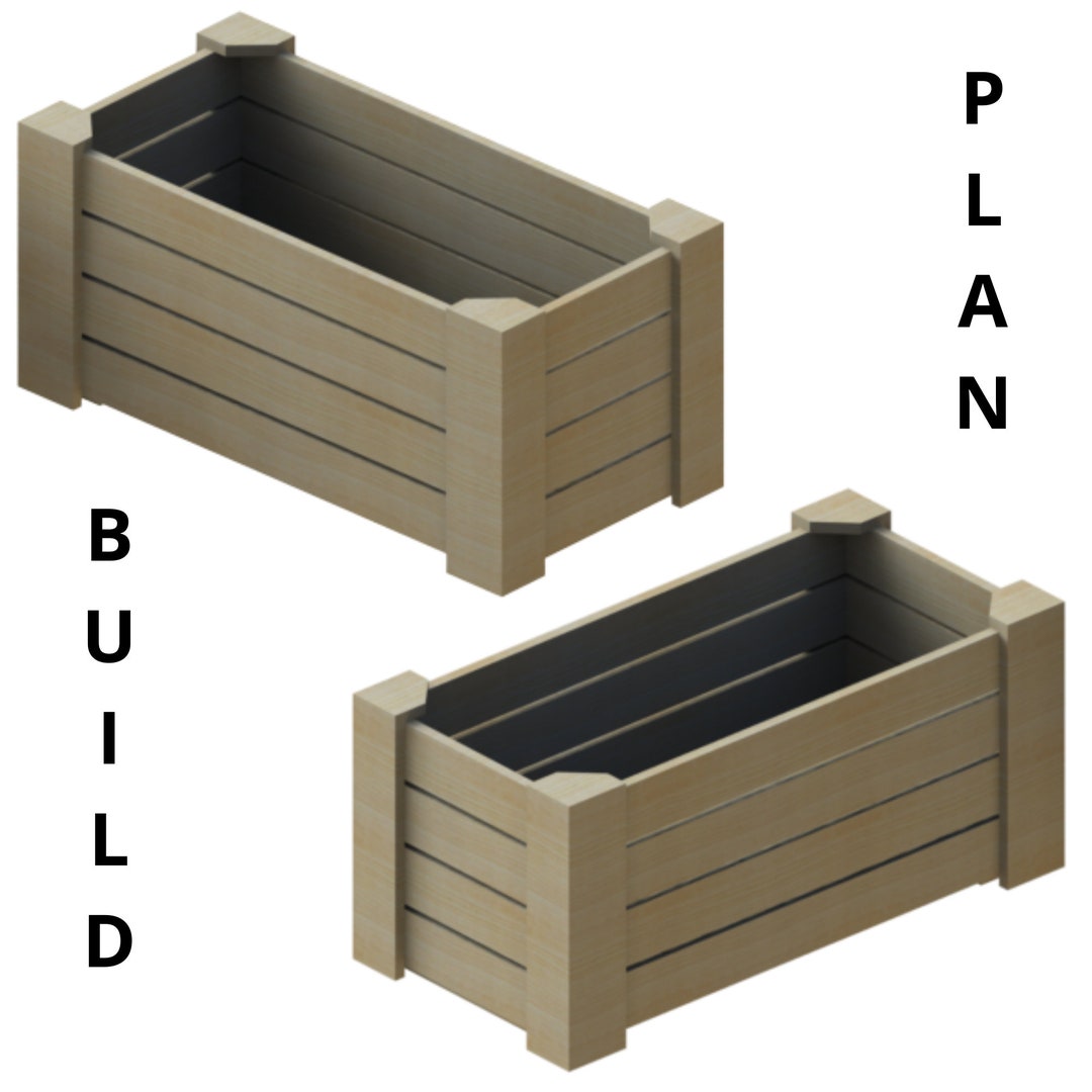 Planter Box Build Plans Digital Build Plans Flower Box Plans - Etsy