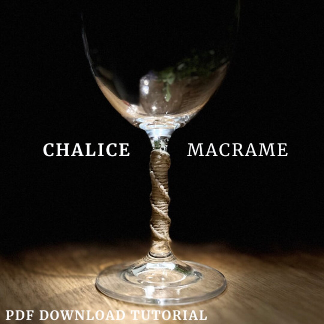 Macrame Personalized Wine Glass ,wine Glass, Chalice Pdf Pattern, DIY ...
