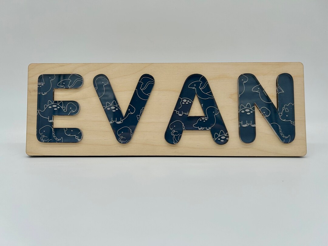 Custom Acrylic Name Puzzle | Custom Dinosaur Name Puzzle | Custom ...