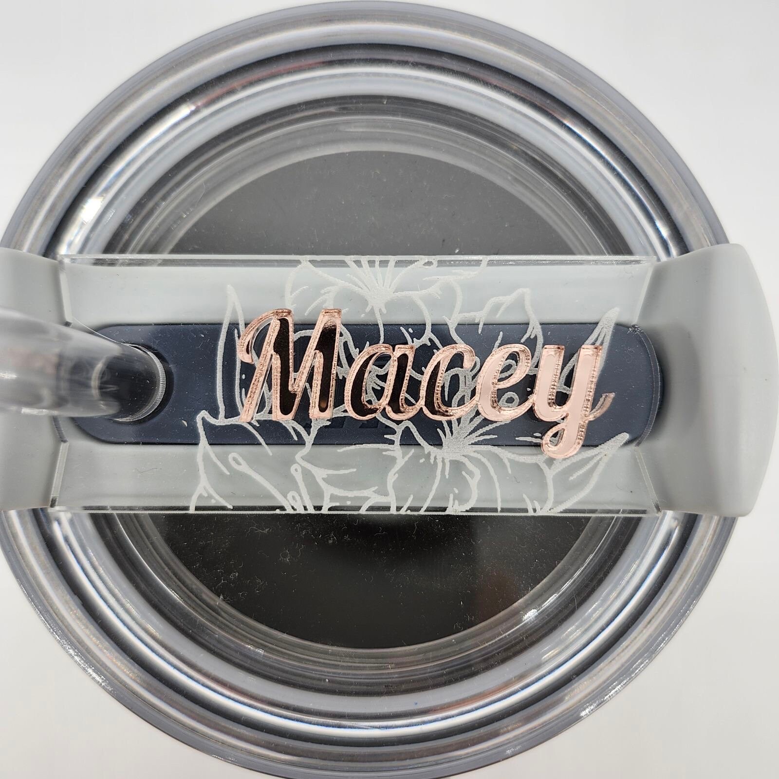Personalized Birth Flower Stanley Topper | Birth Flower Tumbler Tag ...