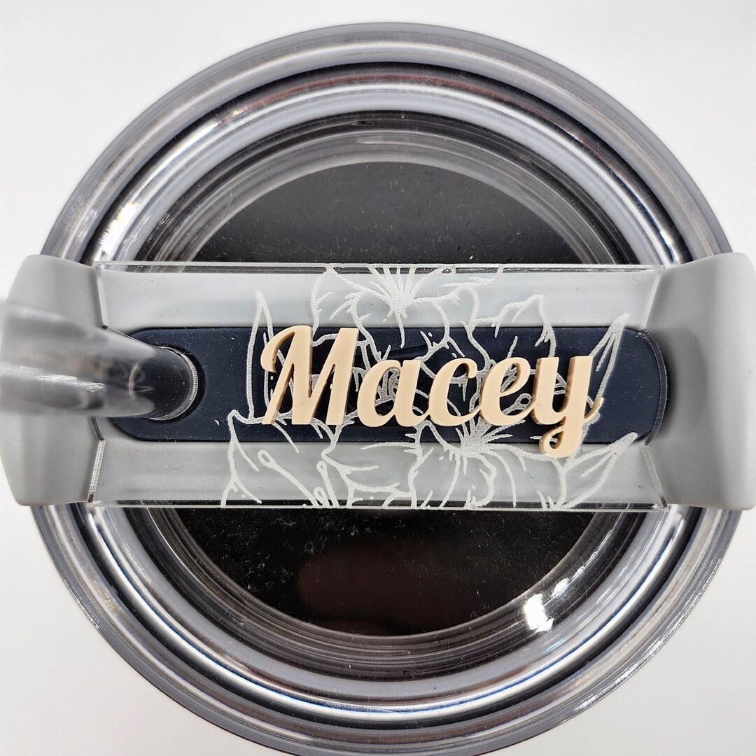 Personalized Birth Flower Stanley Topper | Birth Flower Tumbler Tag ...