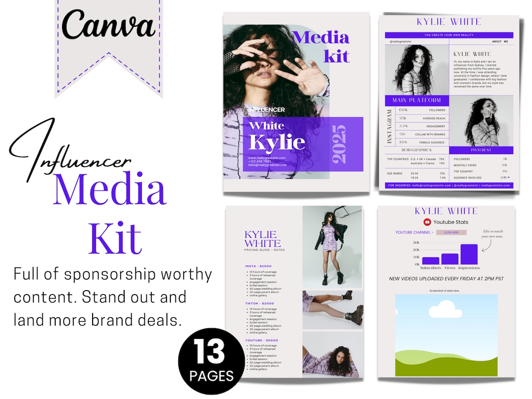 Influencer Media Kit, Insta Model, Youtuber, Instagram Influencer, Tik ...