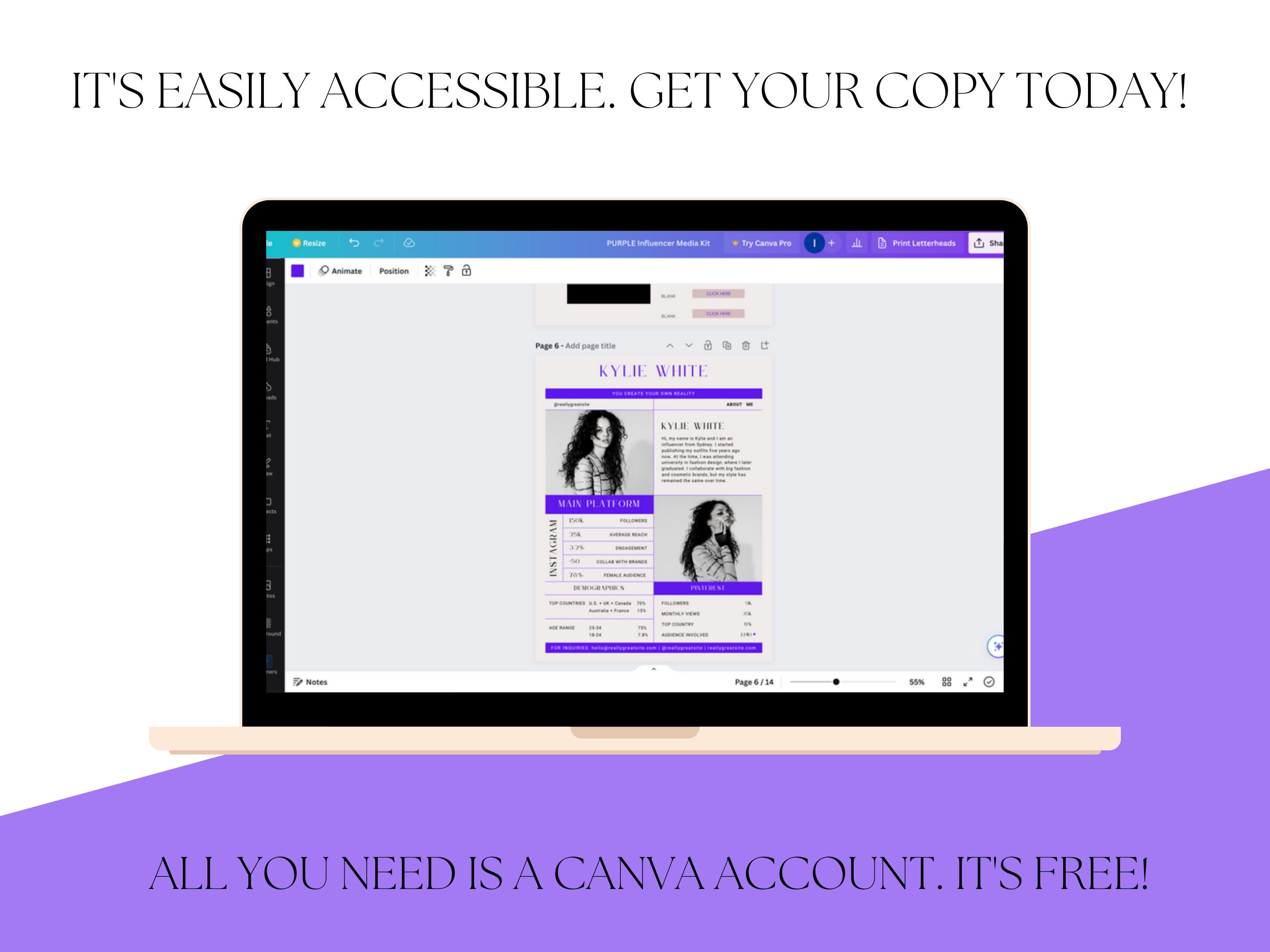 Influencer Media Kit, Insta Model, Youtuber, Instagram Influencer, Tik ...