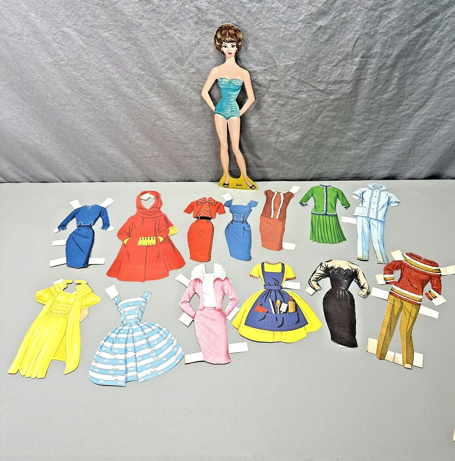 Bubble Cut Barbie Cut Outs Paper Doll Set Whitman 1962 Vintage Original ...