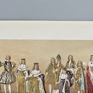 Chromolithograph "the Great Officers of State at A Coronation" Print of ...