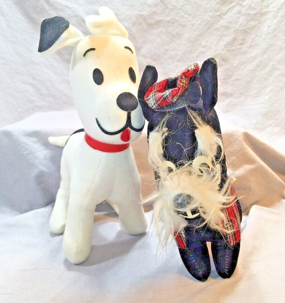 Vintage Dream Pets Dogs Black Scottie and White Jack Russell Terrier ...