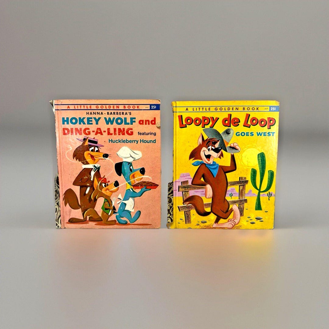 1960s Cartoons Little Golden Books Hokey Wolf and Ding-a-ling and Loopy ...
