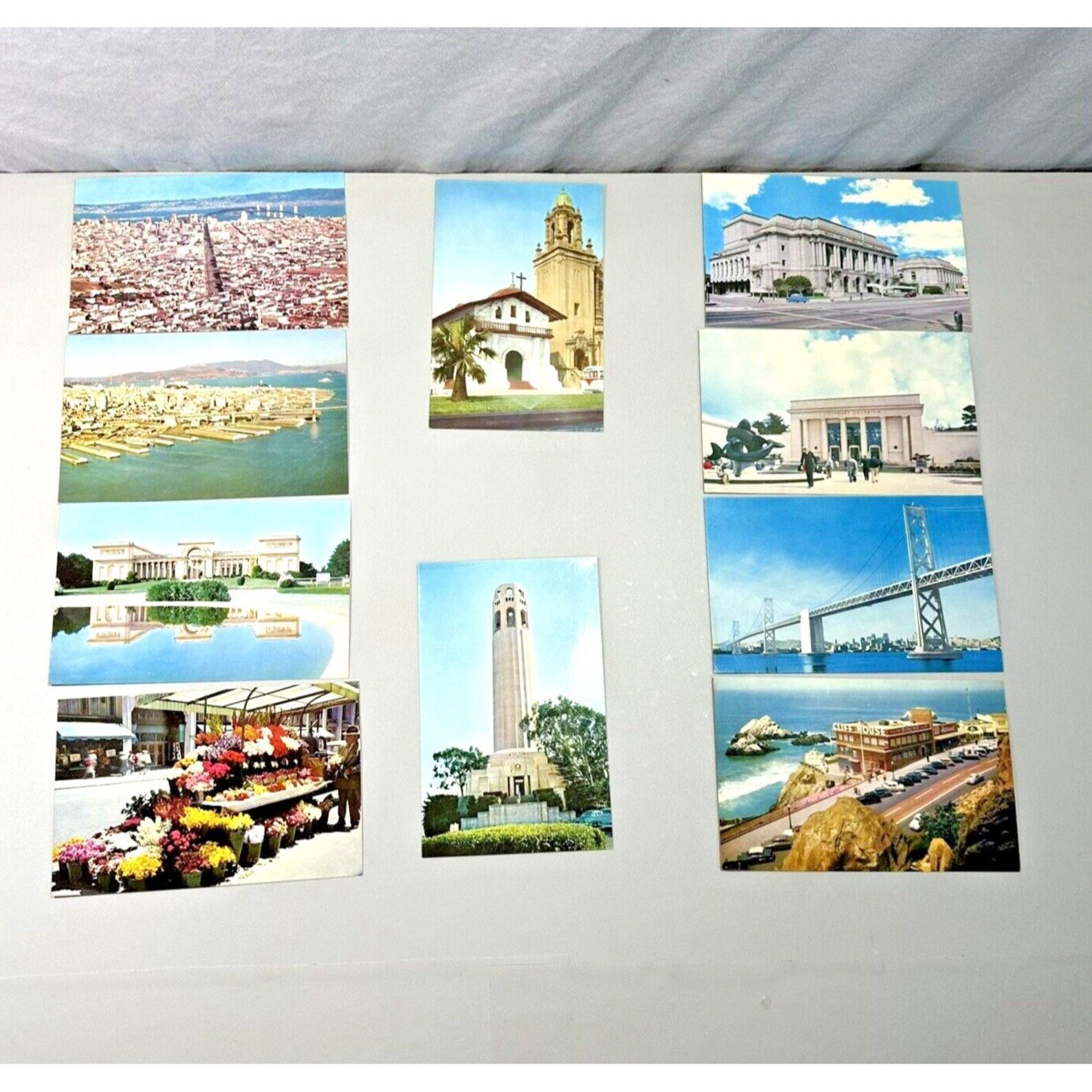 1958 Maps Postcards Travel Lot San Francisco and Sacramento California ...