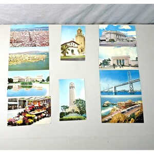 1958 Maps Postcards Travel Lot San Francisco and Sacramento California ...