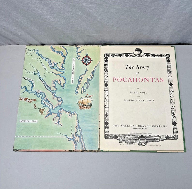 The Story of Pocahontas by Mabel Cobb and Claude Allen Lewis 1945 First ...