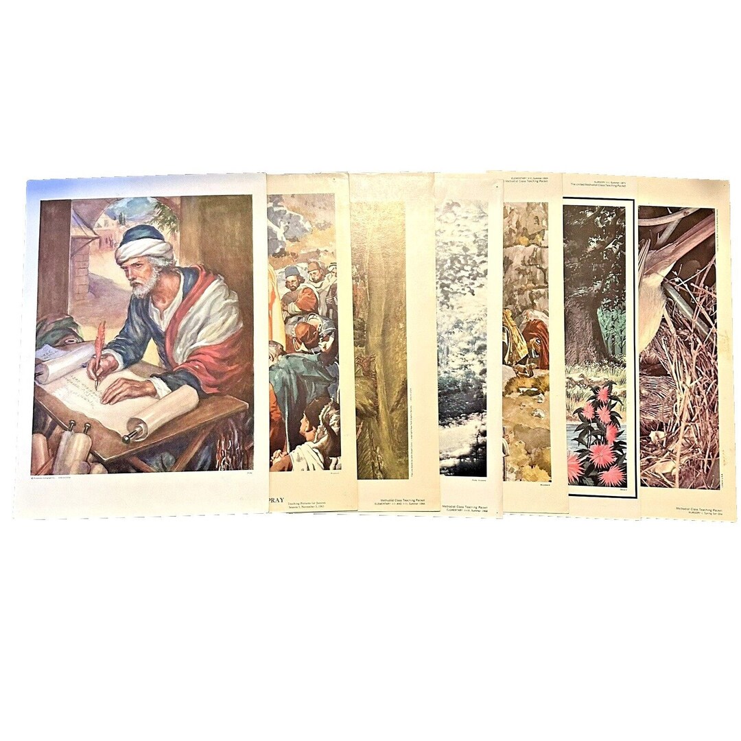 1958 to 1971 Sunday School Posters Lithograph Methodist and Southern ...