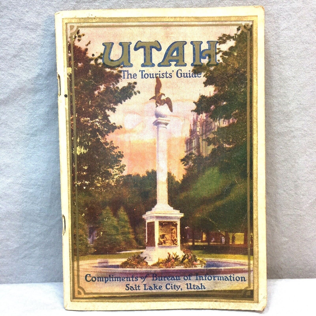 Utah Tourists Guide 1920s Vintage Guidebook Bureau of - Etsy