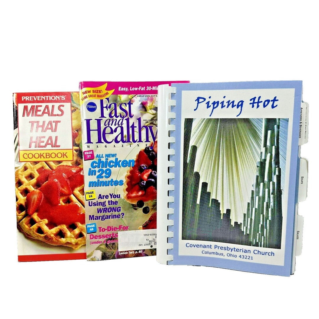 3 Vintage Cookbooks 1990s and 2000s Prevention Pillsbury and Covenant ...