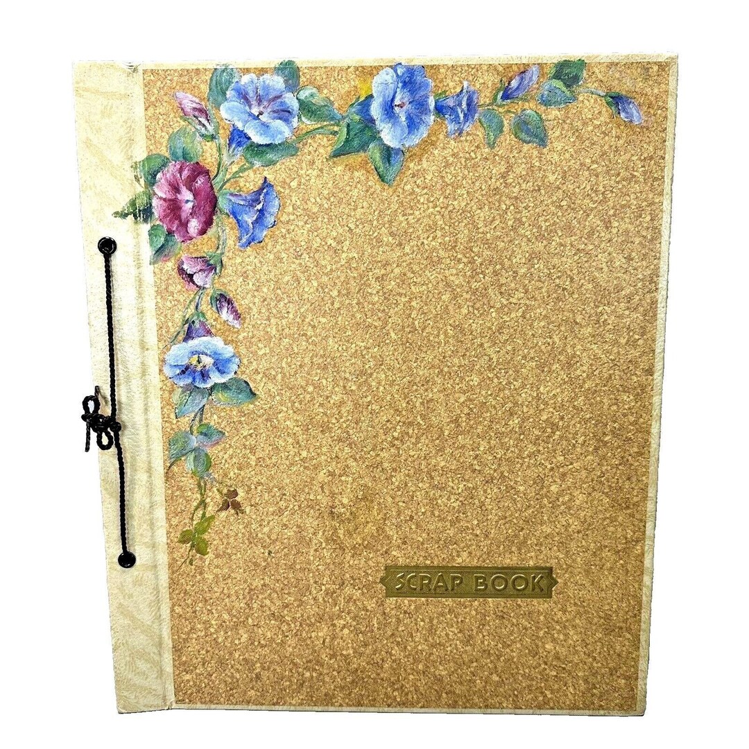 Hand Painted One of A Kind Vintage Scrapbook From 1950 Empty Some Pages ...