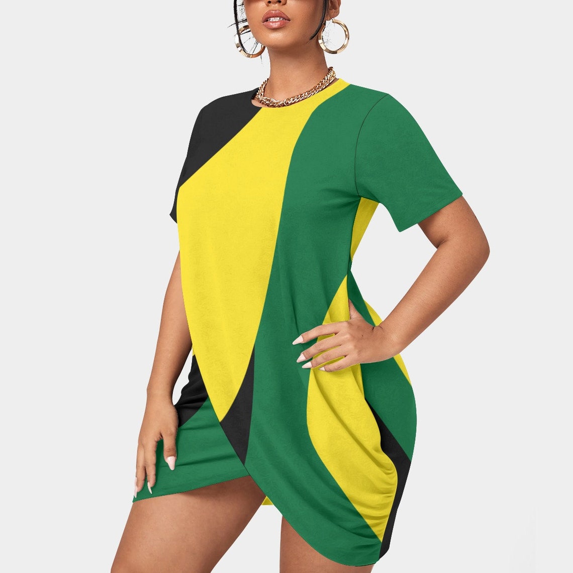 Jamaica Stacked Hem Dress Plus Size - Etsy