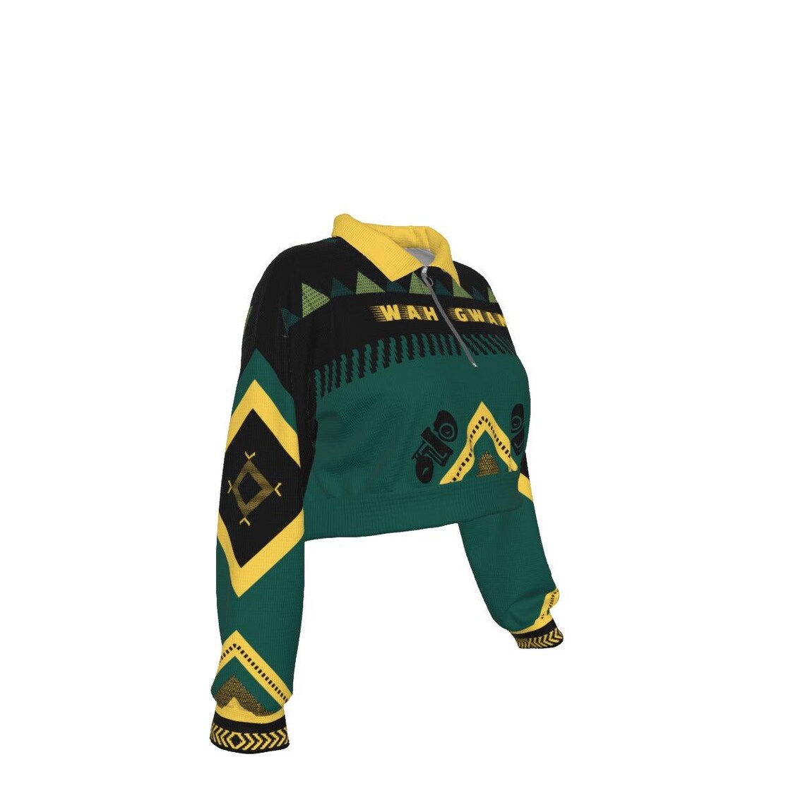 Wah Gwan Crop Top With Half Zipper - Can Request a Different Island ...