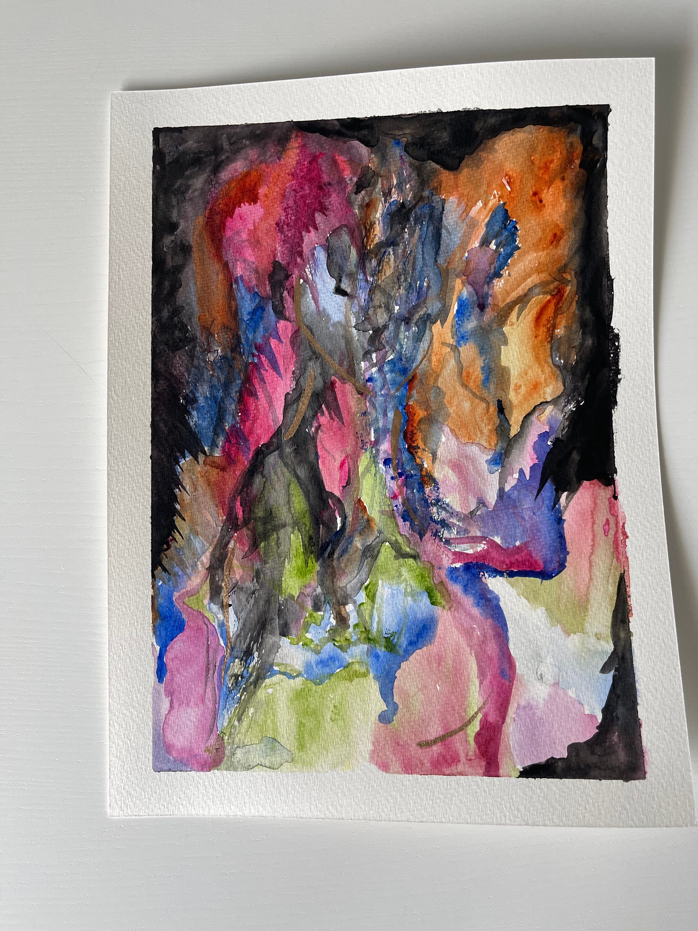 Abstract Woman Watercolor Painting - Etsy