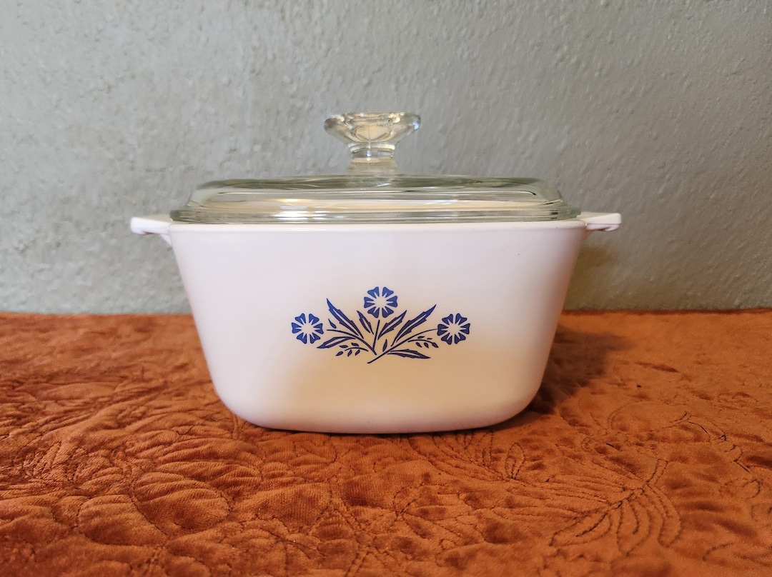VERY RARE! Vintage Corning Ware Blue Cornflower Casserole 1 3/4 Quart P ...