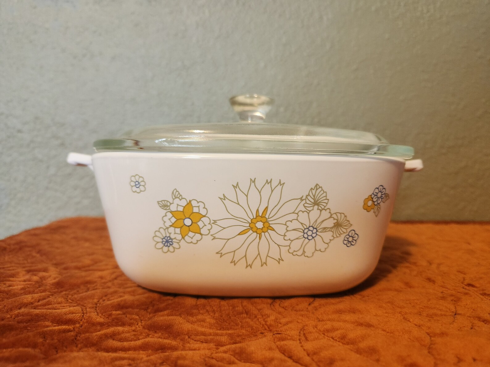 Corning Ware Floral Bouquet 1 1/2 Quart Casserole P-1 1/2- B) With Lid ...
