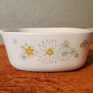 Corning Ware Floral Bouquet 1 1/2 Quart Casserole P-1 1/2- B) With Lid ...