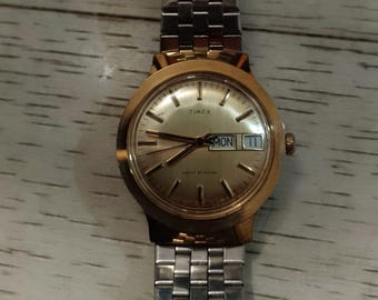 Men's Timex A Cell Electric Vintage Watch W/stainless Steel Band - Etsy