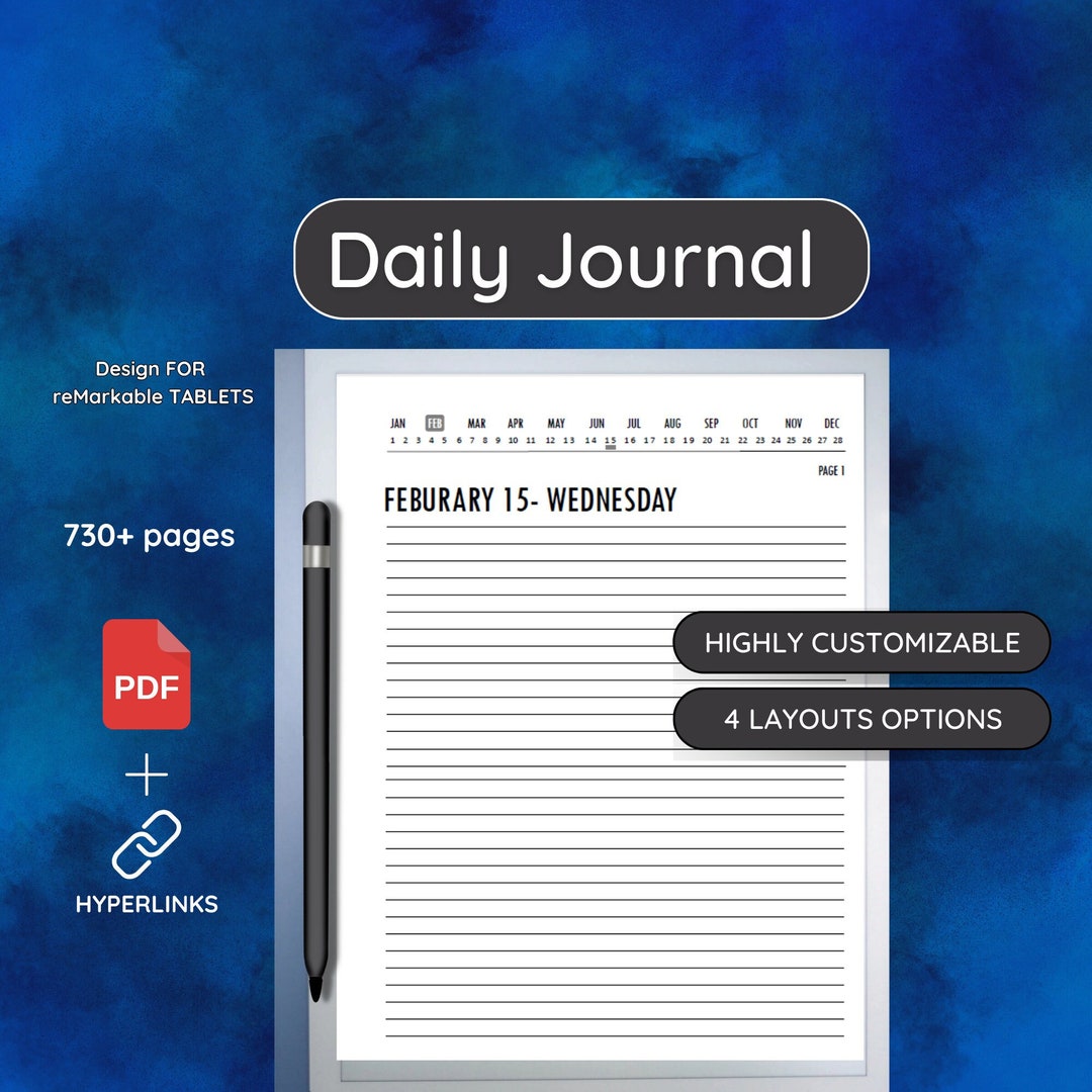 Remarkable 2 Daily Journal - Digital Daily Journal Downloads ...