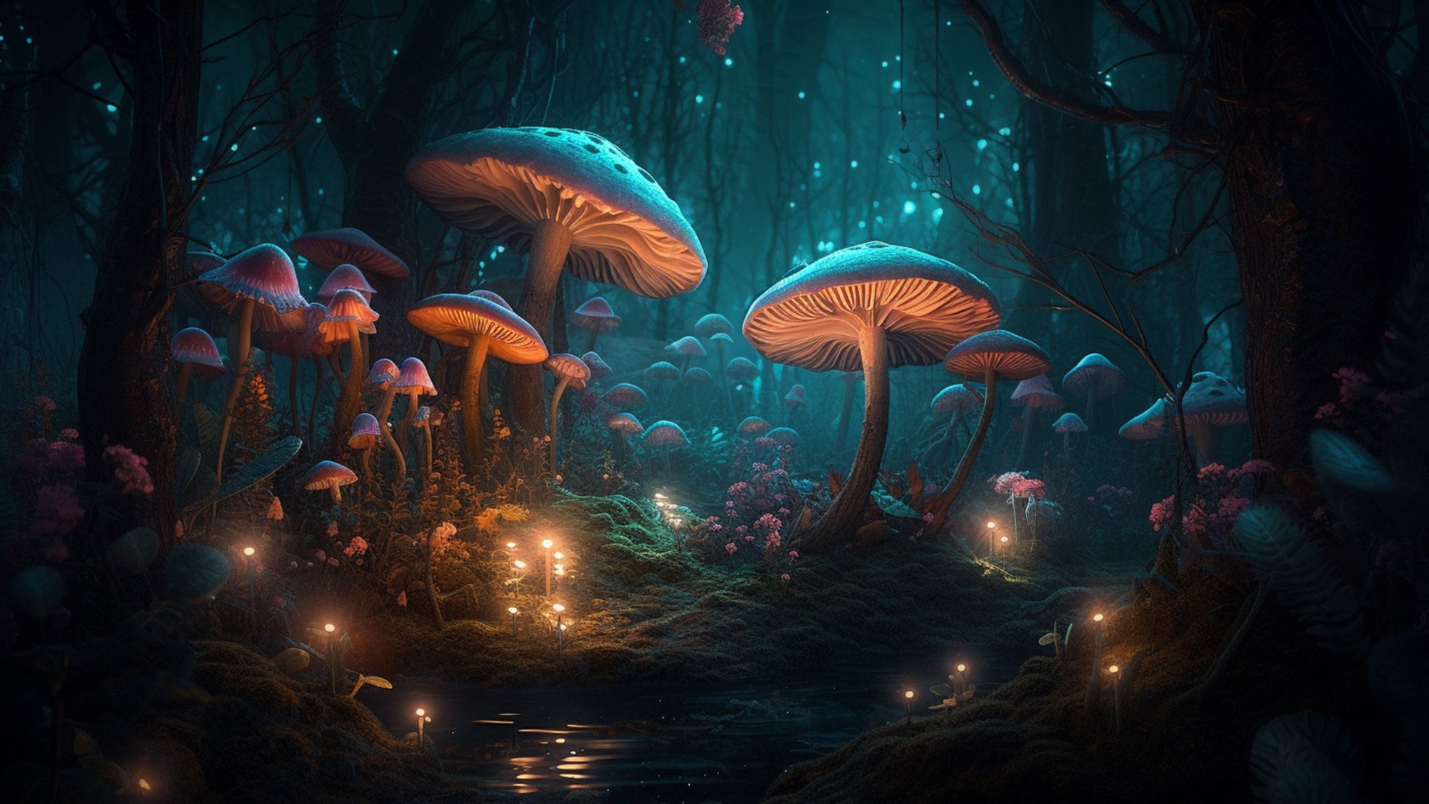Enchanted Mushroom Wallpaper